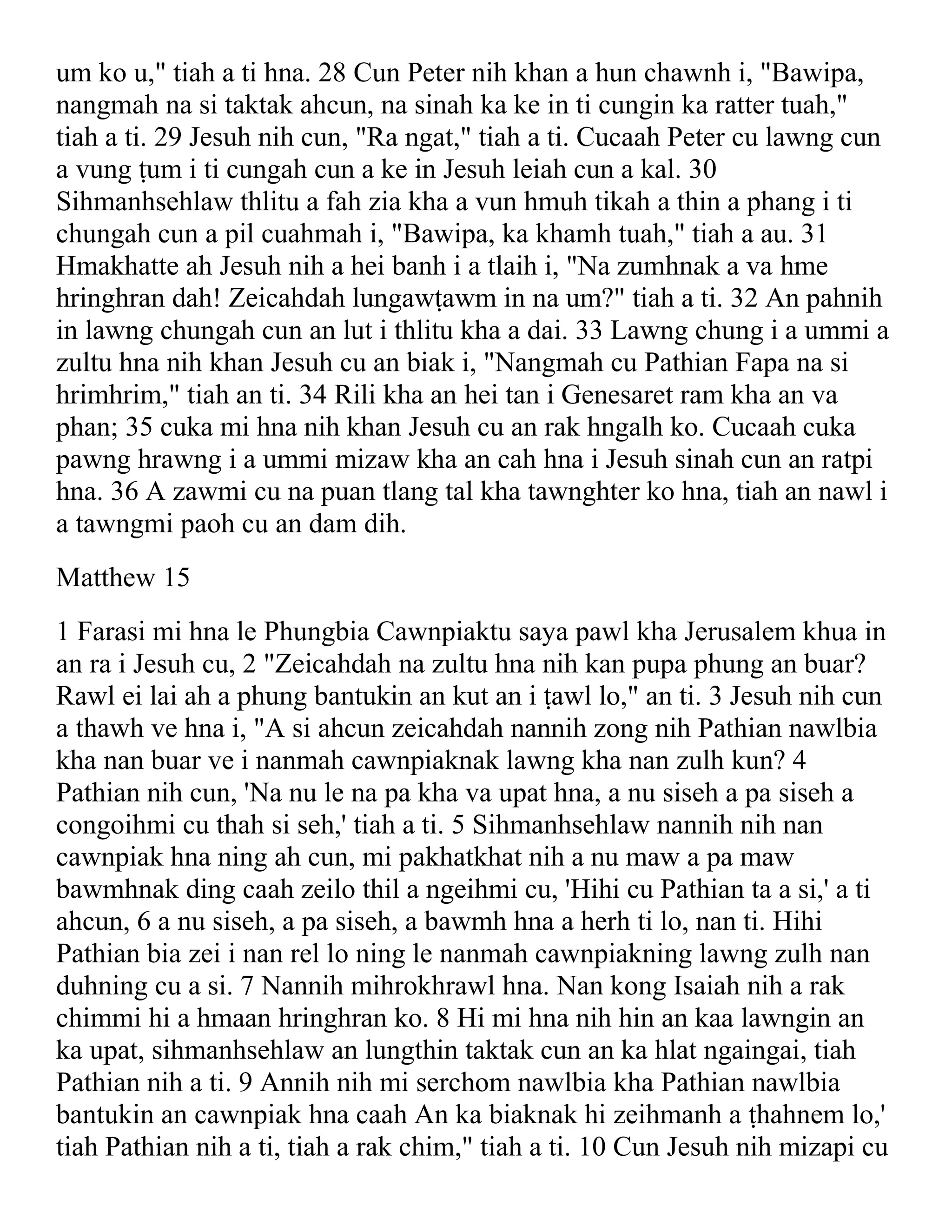 Chin hakha bible - new testament | PDF