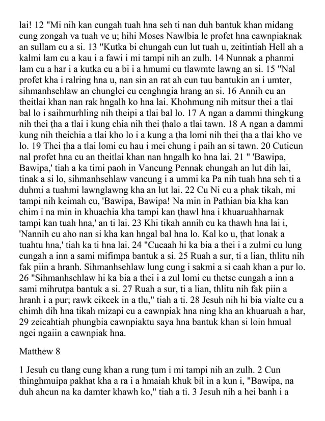 Chin hakha bible - new testament | PDF