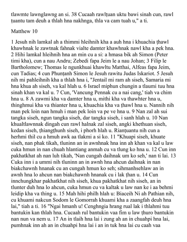 Chin hakha bible - new testament | PDF