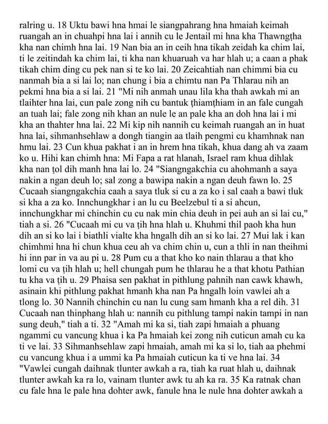 Chin hakha bible - new testament | PDF