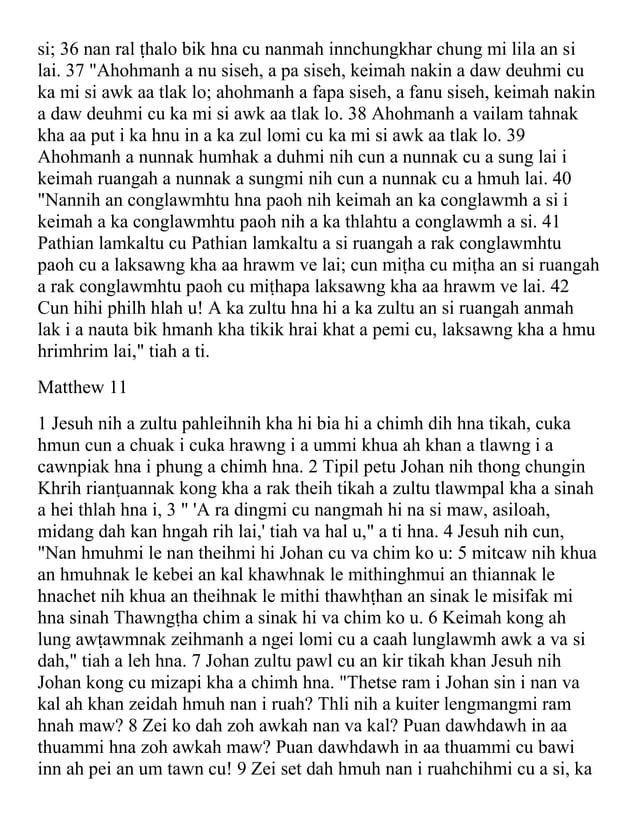 Chin hakha bible - new testament | PDF