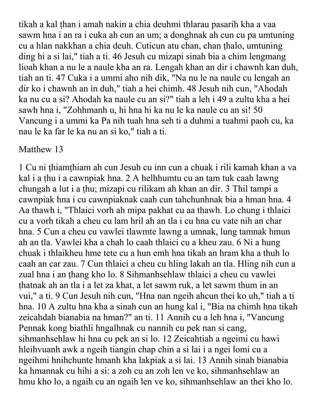 Chin hakha bible - new testament | PDF