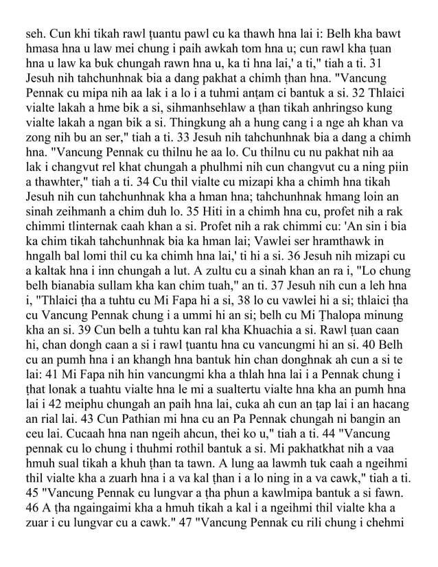 Chin hakha bible - new testament | PDF