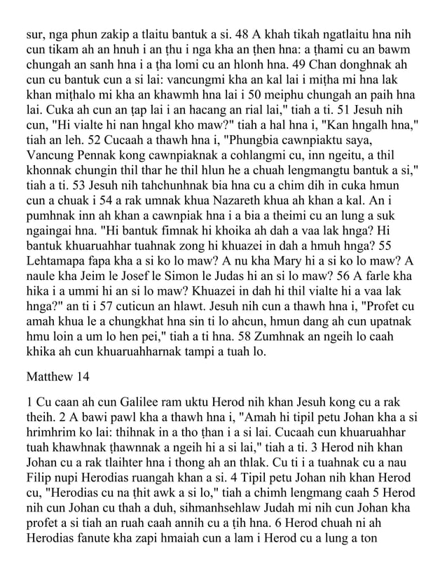 Chin hakha bible - new testament | PDF