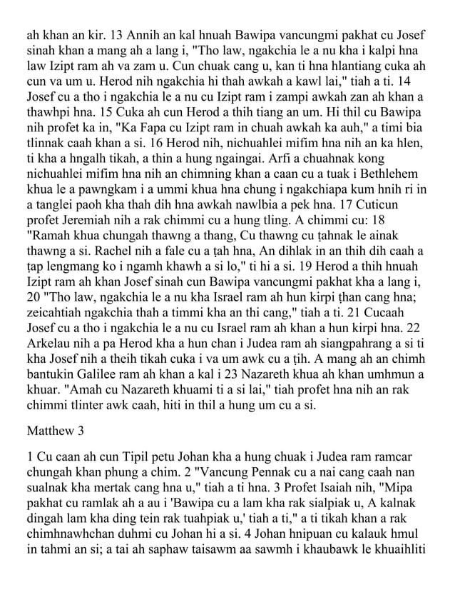 Chin hakha bible - new testament | PDF