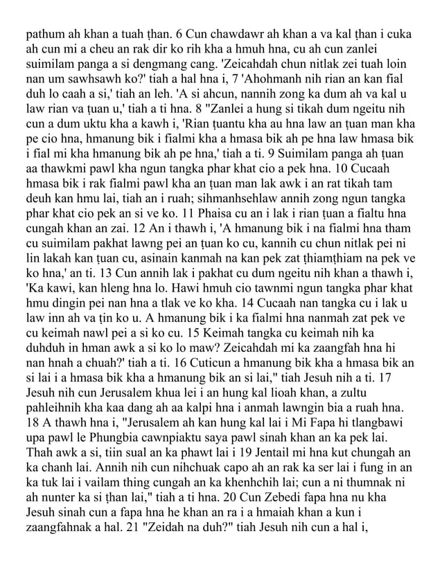 Chin hakha bible - new testament | PDF