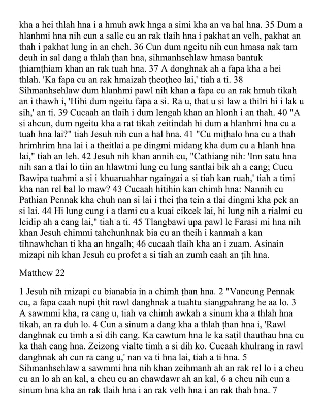 Chin hakha bible - new testament | PDF