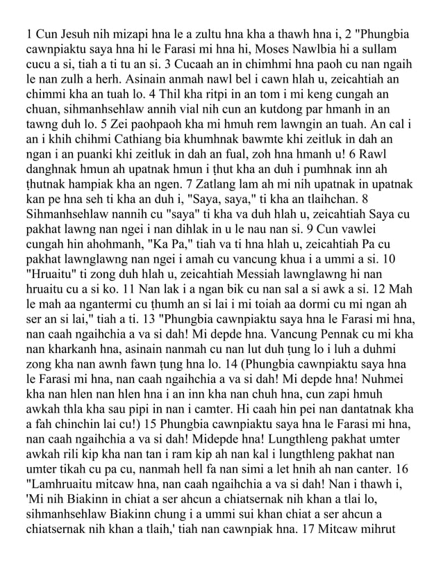 Chin hakha bible - new testament | PDF