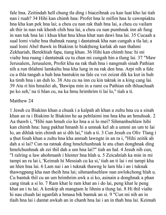 Chin hakha bible - new testament | PDF