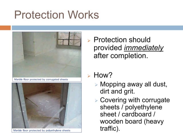Checklist - Before / During / After marble and granite finishes | PPTX ...