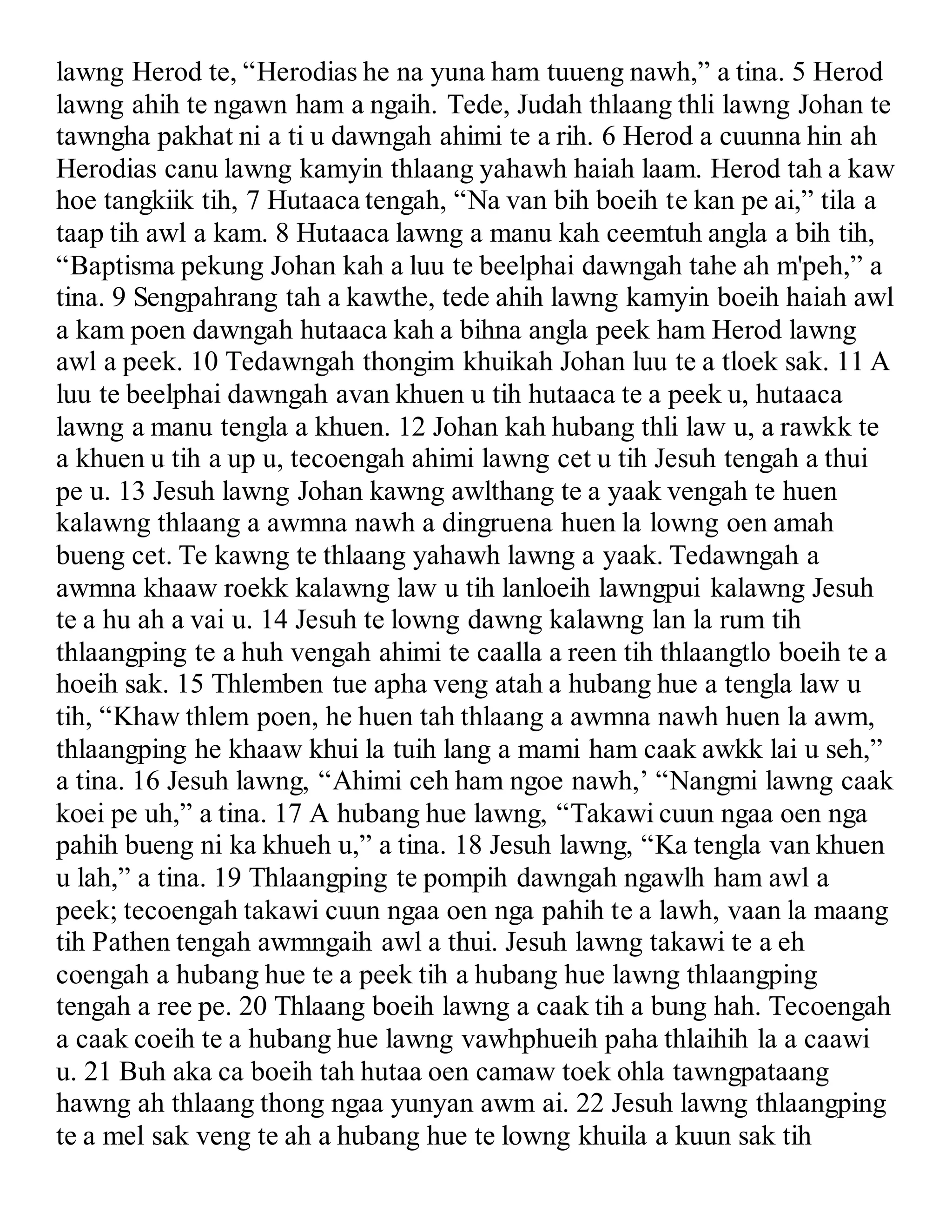 Chin matu bible - new testament | DOCX