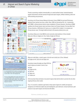 Website Globalization and E Business China | PDF | Internet | Computing