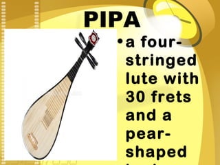 Musical Instruments of China (grade 8 mapeh/music) | PPT