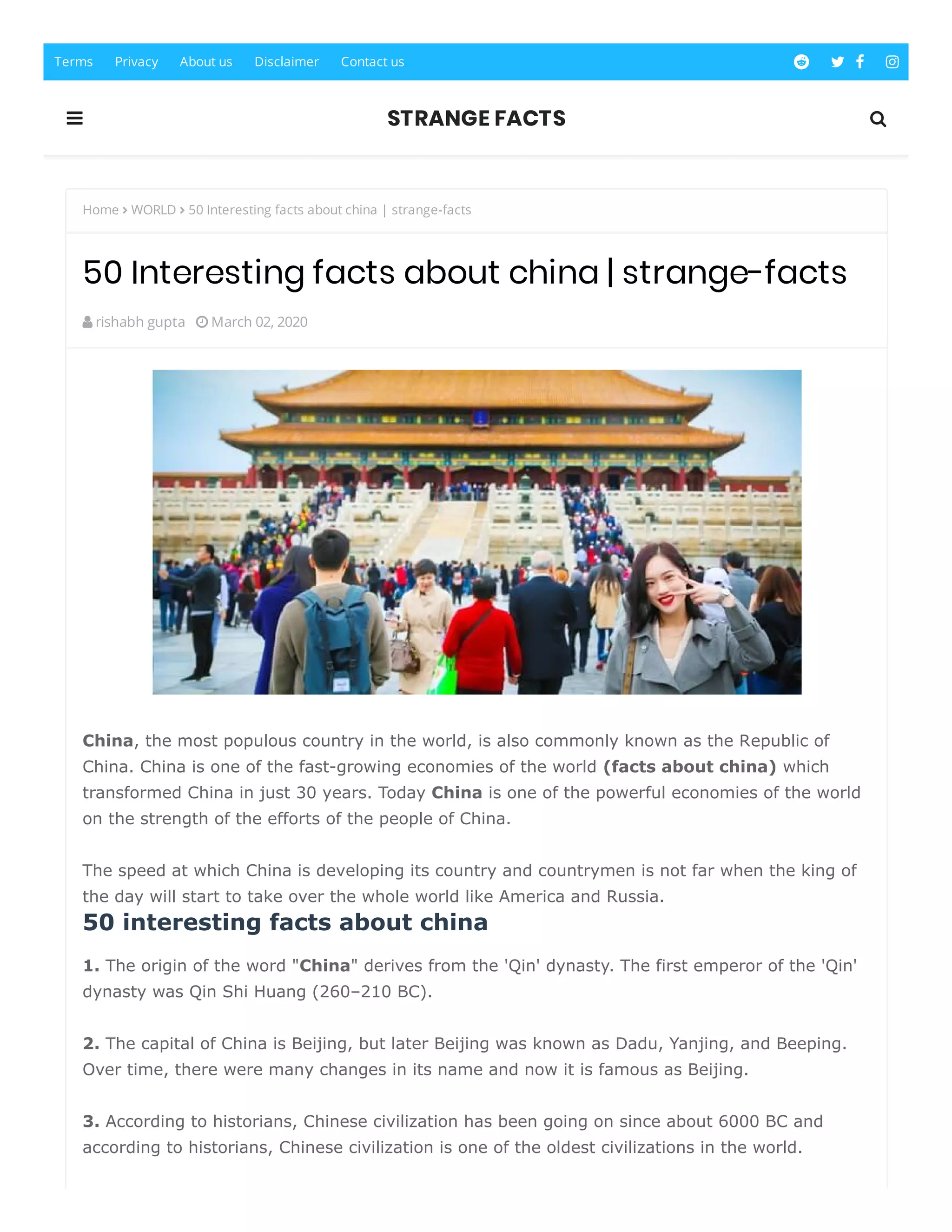 interesting facts about china | PDF