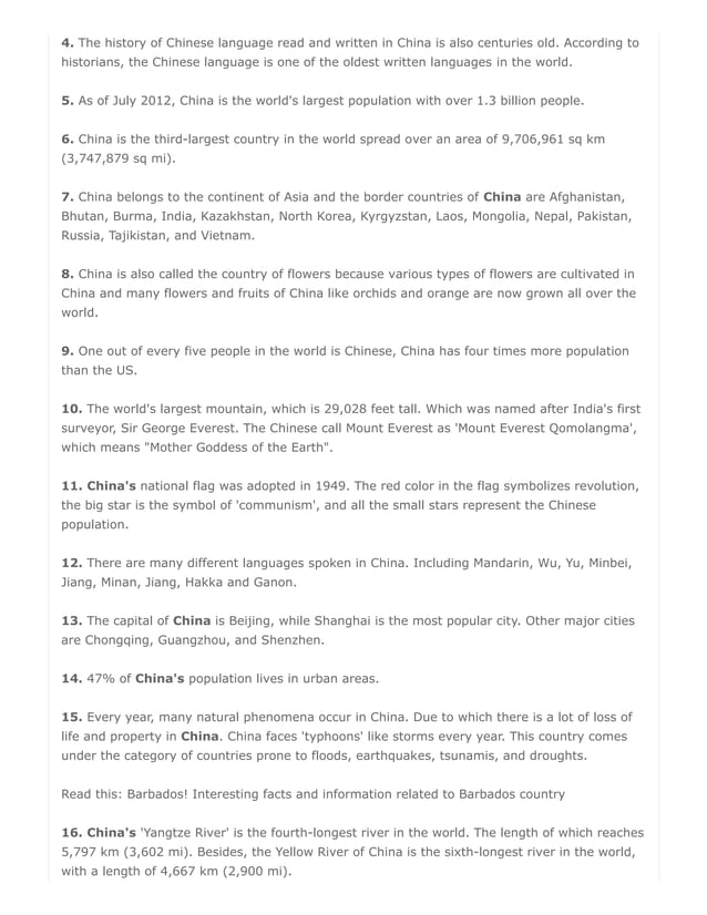 interesting facts about china | PDF