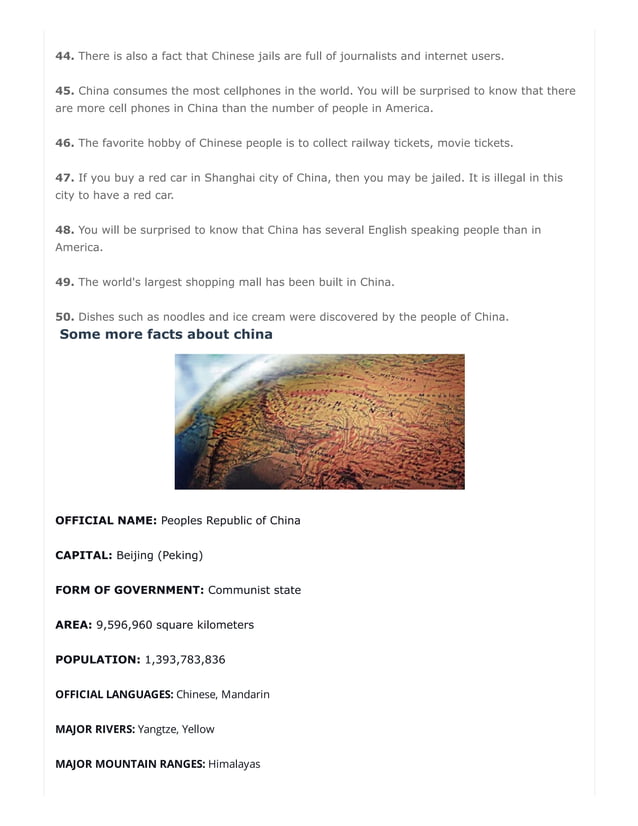 interesting facts about china | PDF