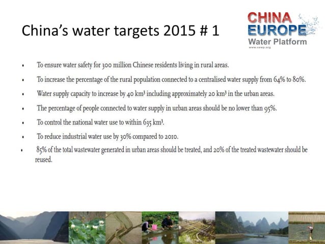 1st EIP Water Conference: China-EU Water Platform on CHINA as world’s ...