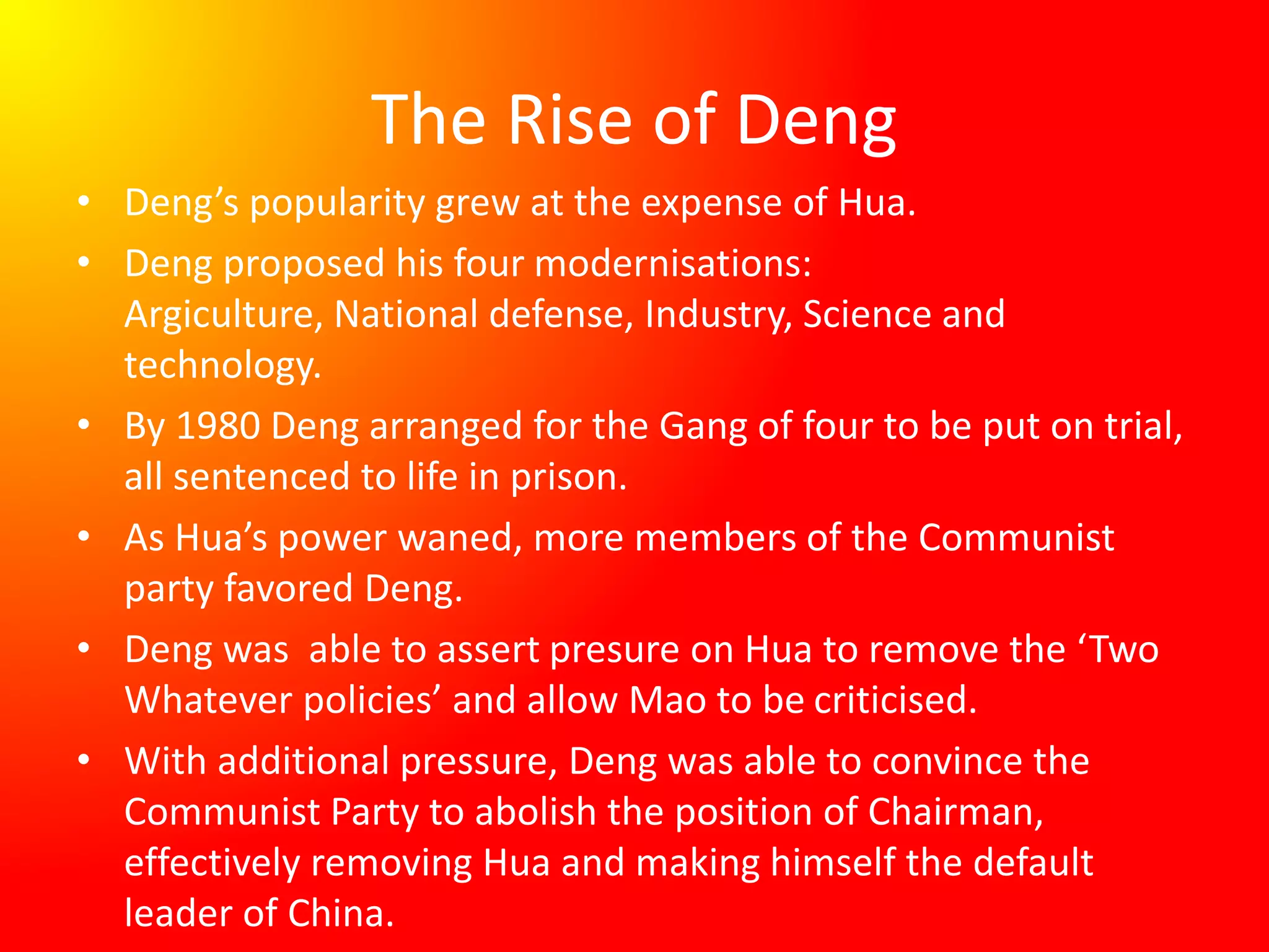 China after mao MYP 5. | PPTX