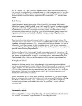 China and Egypt international trade | PDF
