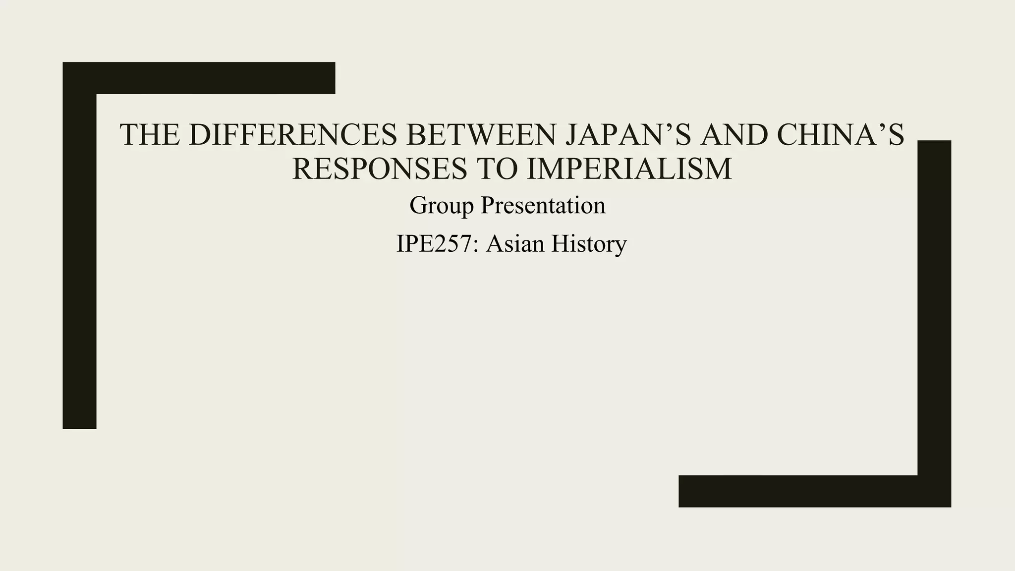 The Differences Between Japan’s And China’s Responses To Imperialism | PDF