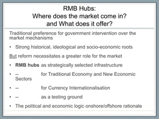 Politics of China's Currency Internationalisation: Renminbi | PPTX