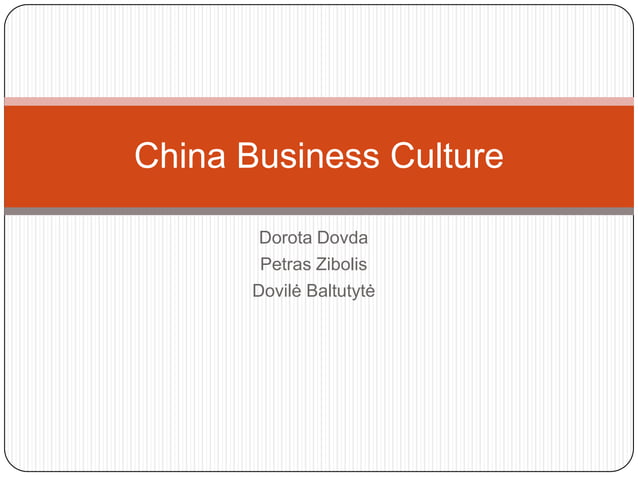 China business culture | PPTX