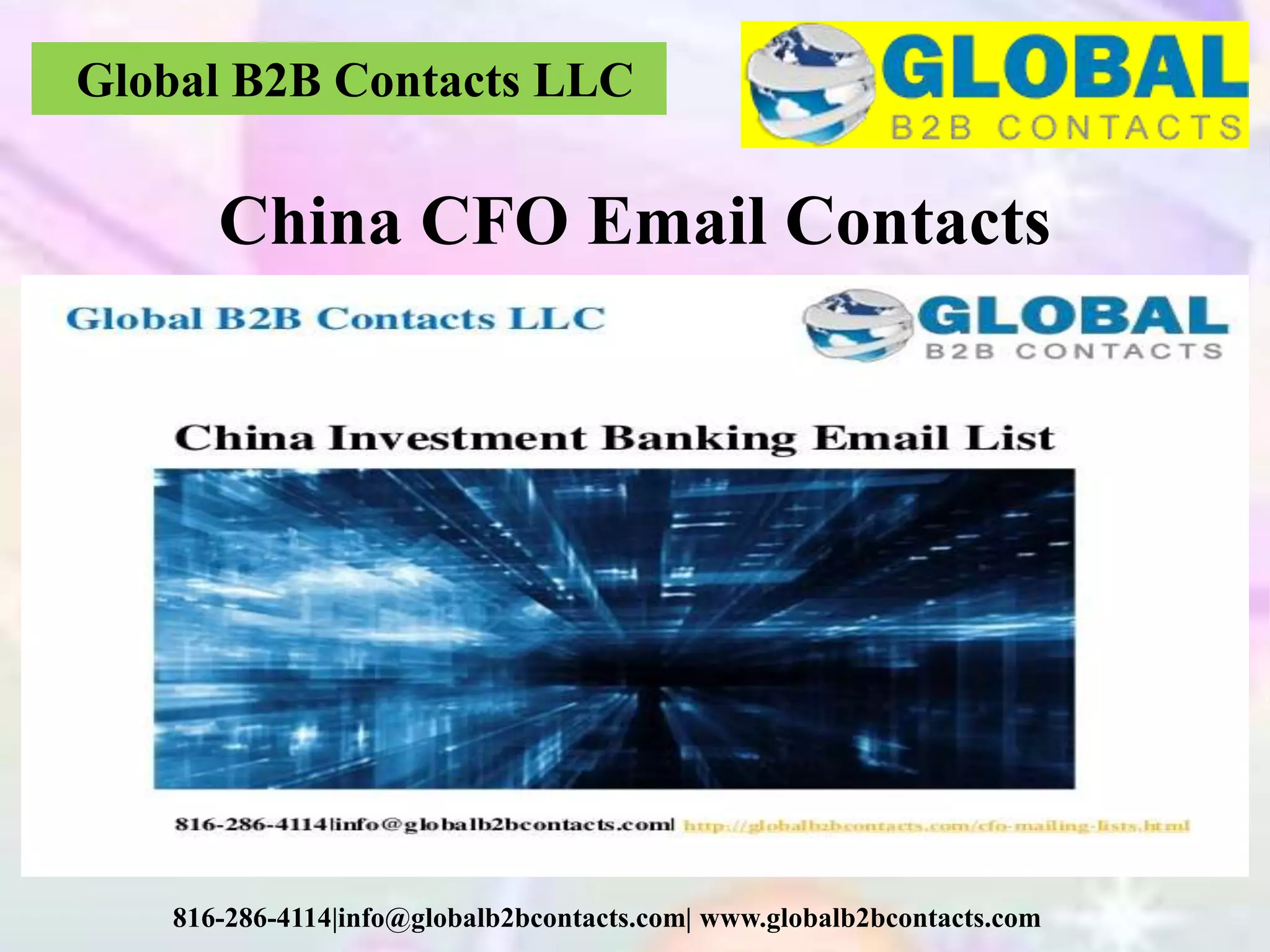 China cfo email contacts | PPTX