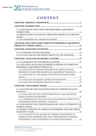 China computer hardware market report sample pages | PDF
