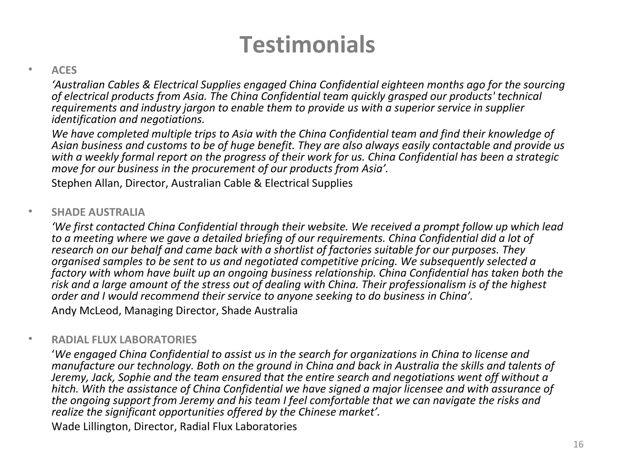 China Confidential Presentation | PPT
