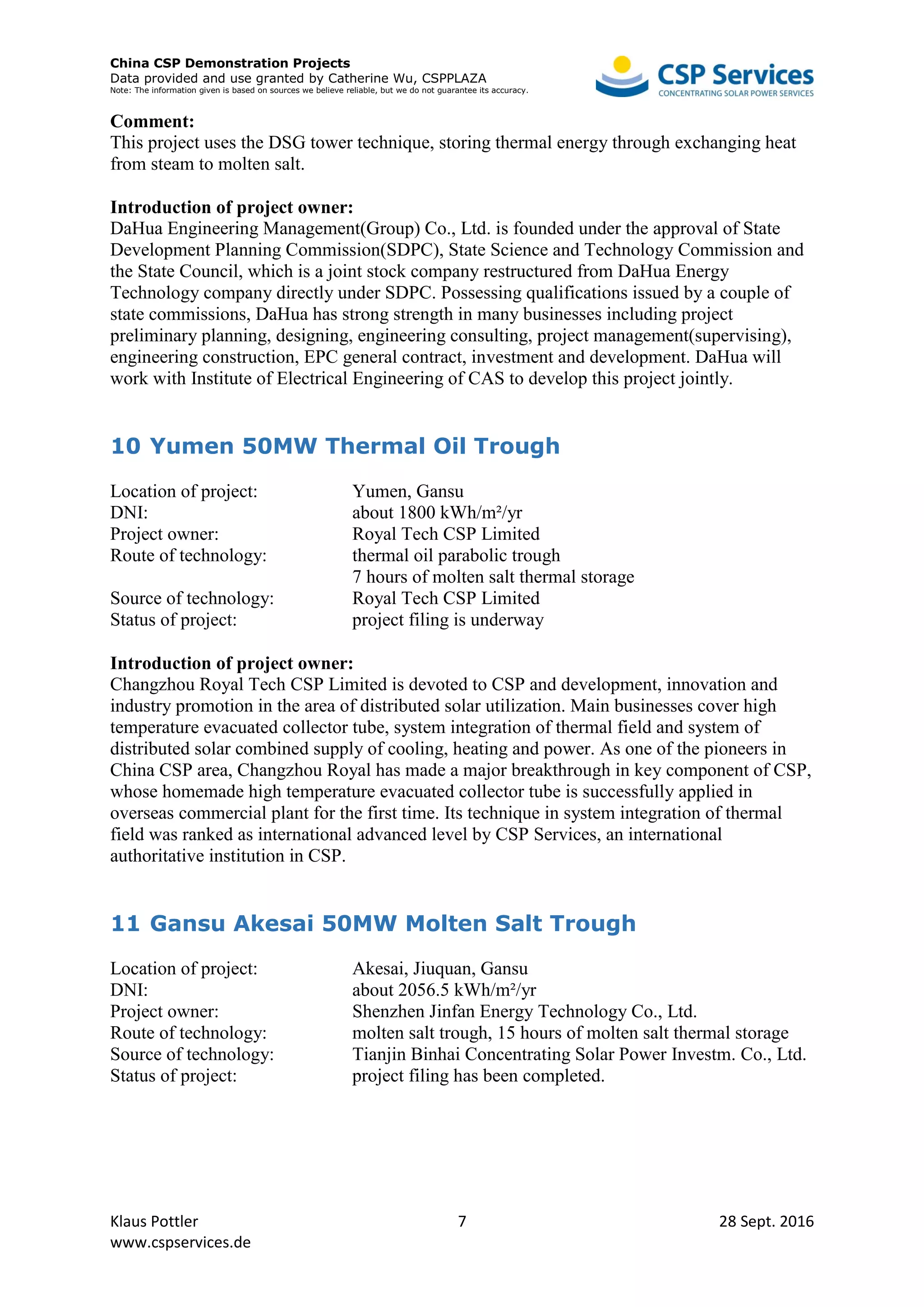 China CSP Demonstration Projects | PDF | Power and Energy Industry ...