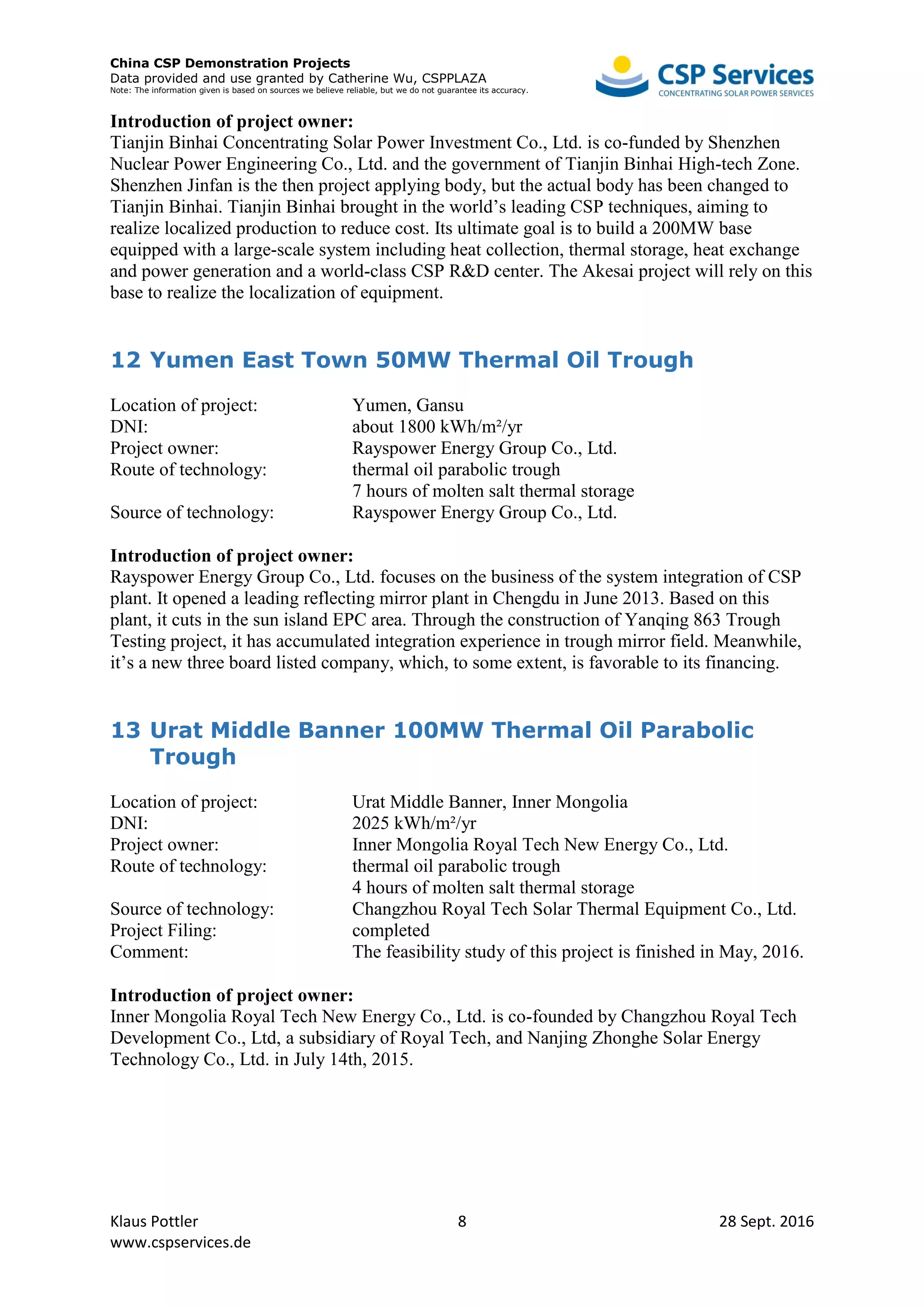 China CSP Demonstration Projects | PDF | Power and Energy Industry ...