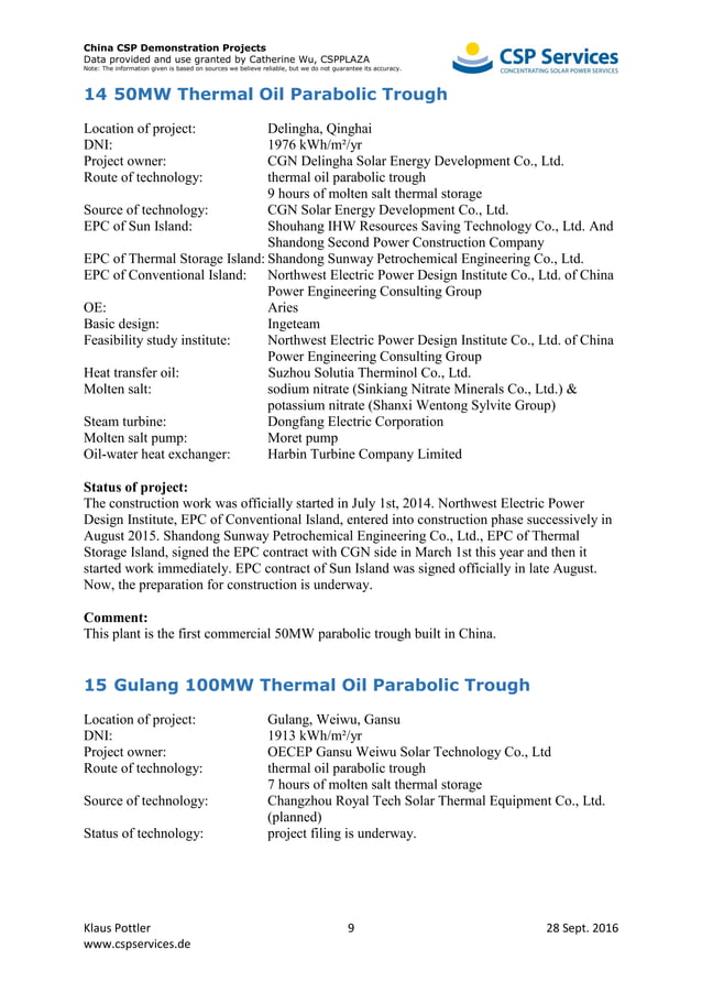 China CSP Demonstration Projects | PDF | Power and Energy Industry ...