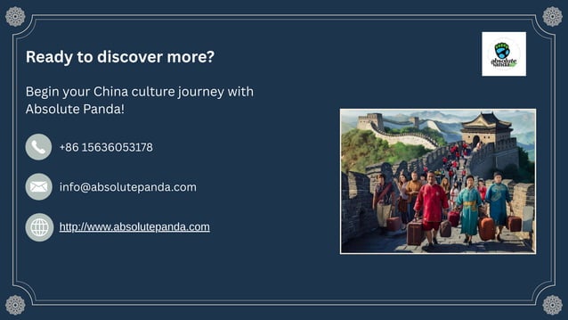 Absolute Panda Presents: Your Unforgettable China Culture Journey | PDF