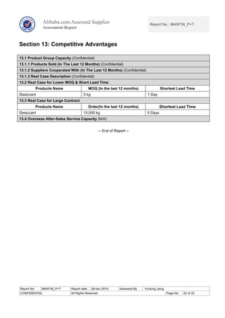 China dingxing desiccant factory assessment report | PDF
