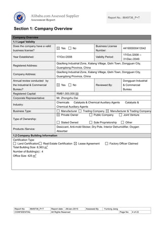 China dingxing desiccant factory assessment report | PDF
