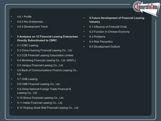 China financial leasing industry report, 2009 2010 | PPT