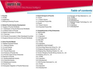 China fluorite industry report, 2010 | PPT