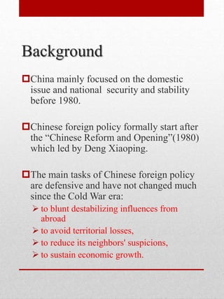 China foreign policy | PPTX