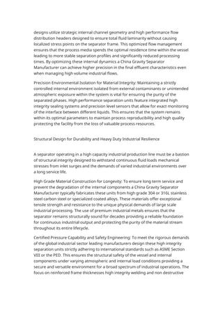 Advanced Principles and Engineering of China Gravity Separators for ...