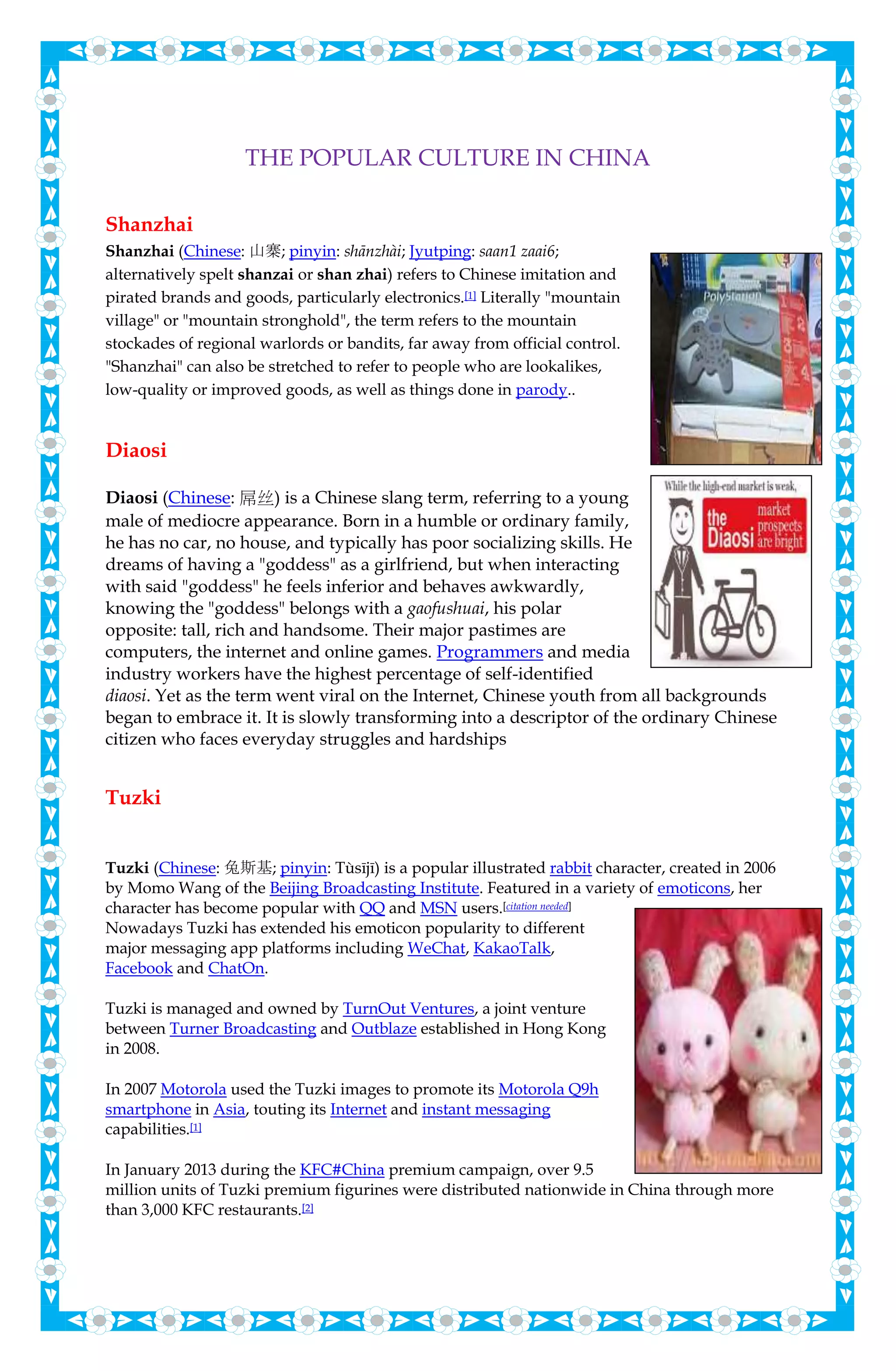 Kultura at Tradisyon ng Bansang China, Japan at Pilipinas | DOCX