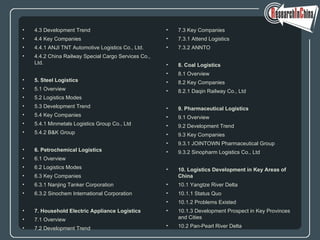 China logistics industry report, 2009 2010 | PPT