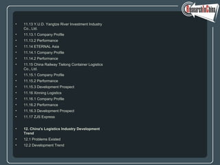 China logistics industry report, 2009 2010 | PPT