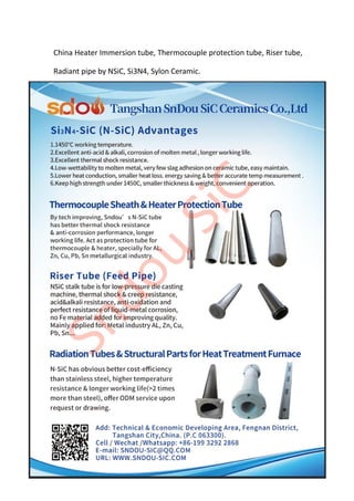 China NSiC Si3N4 Sylon Ceramic tube Pipe | PDF