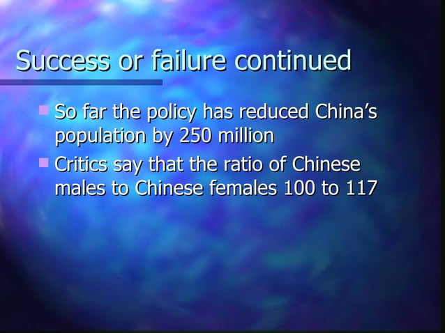 China one child policy | PPT