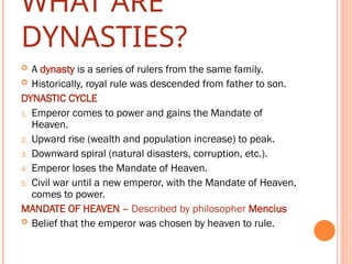 China Overview of Dynasties in different Regions.ppt