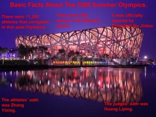 The 2008 Summer Olympics in Beijing. | PPT