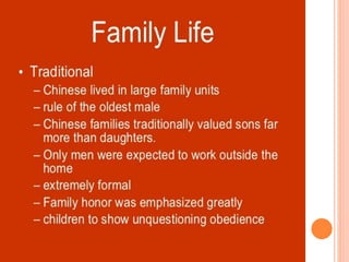 Traditional Chinese Family Values