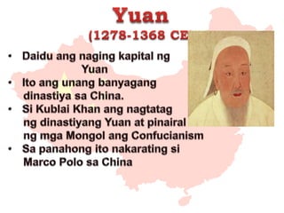 Mga Dinastiya sa China | PPTX