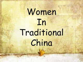 women in China | PPTX