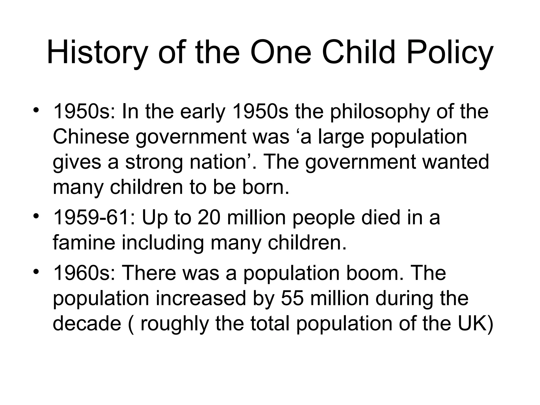 China’s One Child Policy | PPT